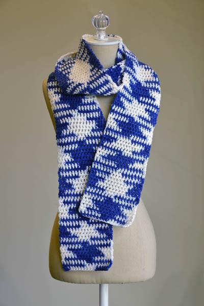 Color Pooling Argyle Scarf – Universal Yarn